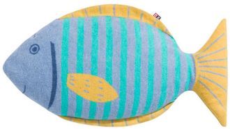 David Fussenegger Kissen gefüllt Juwel Fisch 30 x 54 cm Blau