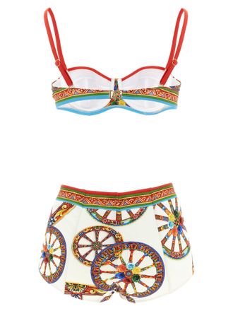 Dolce & Gabbana Sicilian Carretto Print Bikini - Multicolor