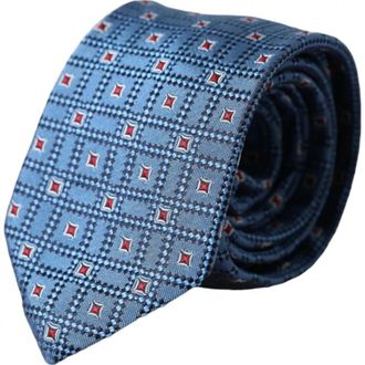 Dolce & Gabbana Blau gemusterte Seidenkrawatte f&uuml;r Herren - - Accessories - Herren - Blau - ONE SIZE