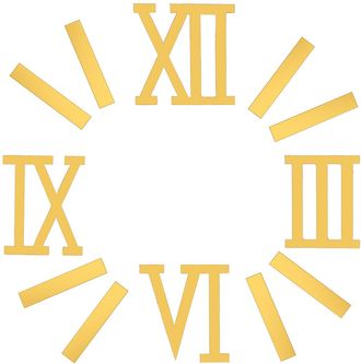 Lurrose 12 St&uuml;ck Teiliges DIY Wanduhr Zahlen aus Acryl mit Quarzuhrwerk Moderne Vintage Wanduhr Ziffern f&uuml;r K&uuml;che Wohnzimmer Selbstklebende Einfache Installat