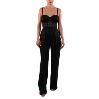 Elisabetta Franchi Damen, Jumpsuits & Playsuits, Schwarzk, LGr&ouml;&szlig;e