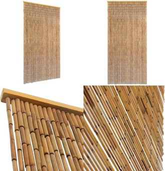vidaXL vidaXL Rideau de porte contre insectes Bambou 100 x 220 cm