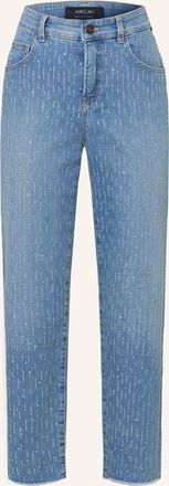 Marc Cain Straight Jeans Roha Mit Schmucksteinen blau