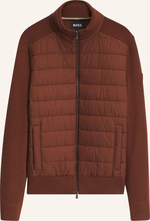 HUGO BOSS Strickjacke H-Facente_In Regular Fit braun