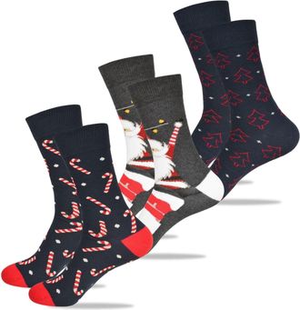 Lee Cooper Socken 3 Paar Weihnachtssocken von Lee Cooper als Geschenk f&uuml;r Nikolaus, Weihnachten