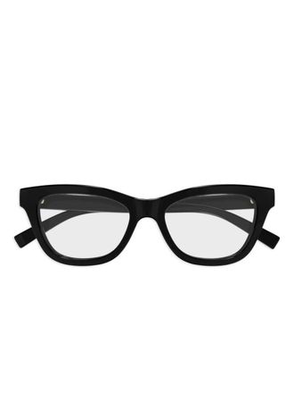 Gucci lunettes de soleil &agrave; monture oeil de chat et logo - Noir
