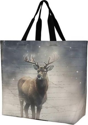 Generic No&euml;l Dans Le Parc Sac A Main Femme Pliable Tote Bag Imperm&eacute;able Sac Cabas Pour Voyage Quotidienne Travail