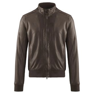Bomboogie Homme, Vestes, Brun, Taille: L Friz Leather Bomber Jacket