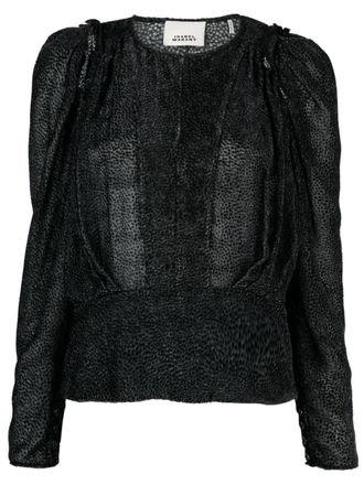 Isabel Marant Zarga Bluse - Schwarz