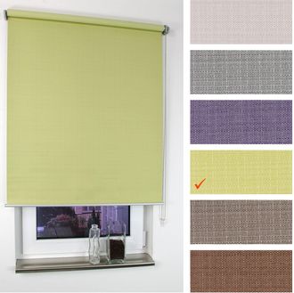 Liedeco Rollo Struktur Verdunkelung, Seitenzugrollo, L&auml;nge 175 cm lindgr&uuml;n, 142 cm x 175 cm (B x L)
