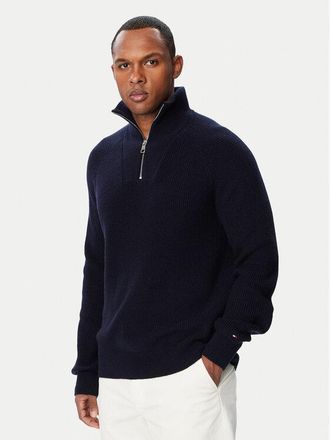 Tommy Hilfiger Pullover Fisherman MW0MW42531 Dunkelblau Regular Fit