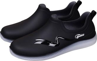 Generic Bottes en caoutchouc pour femme - L&eacute;g&egrave;res - Kaki/noir - Chaussures toutes saisons - Chaussures pour femme - Doublure imperm&eacute;able, Noir, 36 EU