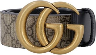 Gucci G&uuml;rtel mit GG Supreme-Muster - Nude