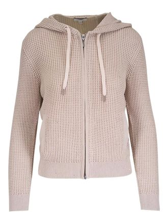 Kinross Cashmere zip-fastening hoodie - Nude
