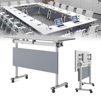 Generic Klappbarer Konferenztisch, Mobiler Konferenztisch mit Gro&szlig;em Klappmechanismus f&uuml;r Moderne B&uuml;ro-Sitzungss&auml;le