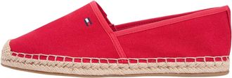 Tommy Hilfiger Damen Flag Canvas Espadrille Fw0Fw08541 Espadrilles, Rot (Primary Red), Gr&ouml;&szlig;e 37