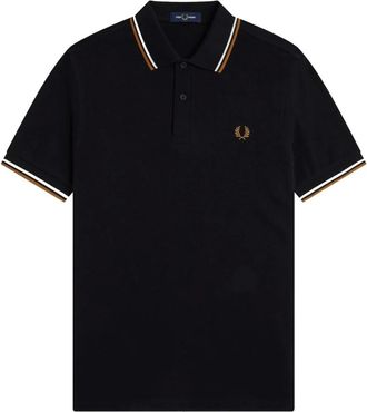 Fred Perry Homme, Tops, Noir, Taille: M M3600 Twin Tipped Shirt