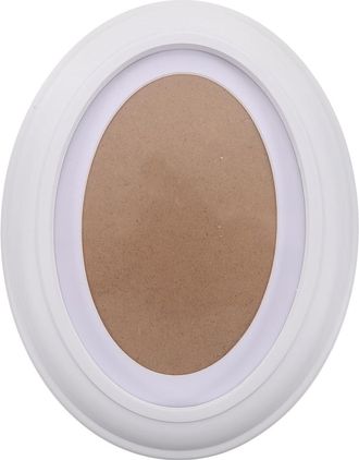 Pretyzoom Ovaler 7 Zoll Bilderrahmen Aus Massivholz Wei&szlig; Wand- Und Tischrahmen F&uuml;r Wohnzimmer Und Kinderzimmer Dekoration