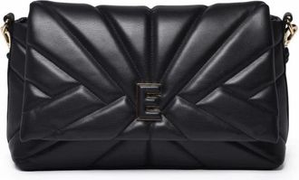 Ermanno Scervino Femme, Sacs, Noir, Taille: ONE Size Flap Terry Shoulder Bag