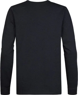 Petrol Industries Langarmshirt mit Rundhalsausschnitt, kleine Logopr&auml;gung