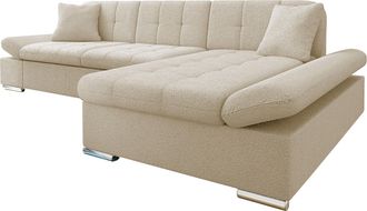 Mirjan24 Ecksofa Malwi mit Regulierbare Armlehnen Design Eckcouch mit Schlaffunktion Bettkasten L-Form Sofa Wohnlandschaft Couch v2 (Sandu 224.02, Ecksofa: Rec