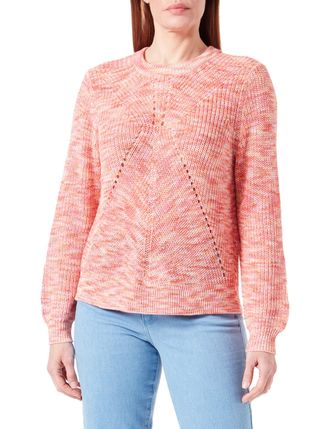 Only Damen Onlnina Ls O-neck Cc Knt, Georgia Peach/Detail:multi Twist, L