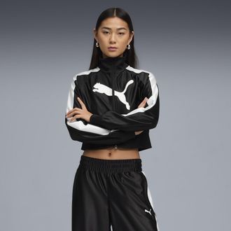 Puma Veste de surv&ecirc;tement courte T7 FUTURE.PUMA.ARCHIVE Femme, V&ecirc;tements, Noir, XL
