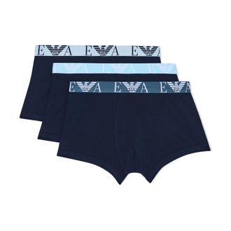 Emporio Armani Homme, Sous-v&ecirc;tements, Bleu, Taille: S Stretch Cotton Jersey Trunk 3-Pack