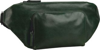 Leonhard Heyden Leder G&uuml;rteltasche Umh&auml;ngetasche Porto Crossbag Bottle Green dunkelgr&uuml;n