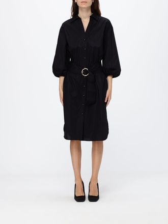 Twinset Baumwoll-Midi-Hemdblusenkleid mit Puff&auml;rmeln