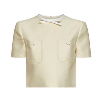 Self Portrait Hide Top - - Tops - Damen - Gelb - M