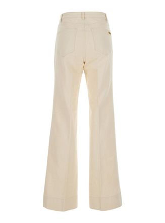 Michael Michael Kors Womens High-Waisted Jeans White Denim