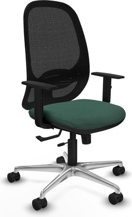 Piqueras y Crespo Schreibtischstuhl mit 1D-Armen, h&ouml;henverstellbare Lendenwirbelst&uuml;tze, ausgestattet mit Syncro/Translack und Schneidschaum, mit Rollen von 65 mm, Nylon