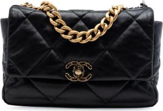 Chanel Pre-owned Grand Sac 19 Sac &agrave; rabat - Femme - Pre-owned - Noir - Taille: ONE Size