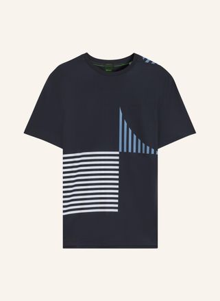 HUGO BOSS T-Shirt Tee Striped c1 Regular Fit blau