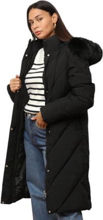 La Modeuse Doudoune à capuche en fausse fourrure