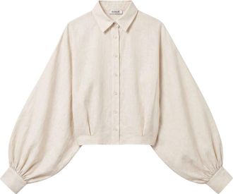 SoSUE Antonia Kurze Flanellbluse - - Blouses & Shirts - Damen - Beige - M/L