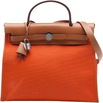 Herm&egrave;s Pre-owned Herbag Zip 31 - Femme - Pre-owned - Orange - Taille: ONE Size