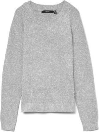 Vero Moda Damen VMDOFFY LS O-Neck Blouse GA NOOS Pullover, Light Grey Melange, XXL