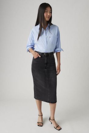 Levi's Jupe Fendue Taille Haute - Femme - Noir / Wandering Spirit Clean - 23