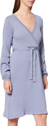 Esprit Damen Dress Knit ls Kleid, Grey Blue-423, XS