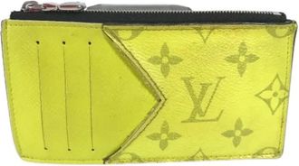 Louis Vuitton unisex, Pre-owned, Jaune, Taille: ONE Size Portefeuille Vintage en Toile Pre-owned