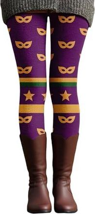 Generic Legging Femme Coupe Slim Mode Imprim&eacute; Halloween Leggings Sport Yoga Leggings Tricot Blanc Leggings Femmes Opaque, Rose, XXL