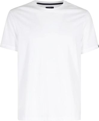 Fay Homme, Tops, Blanc, Taille: 3XL T-shirt &agrave; col rond