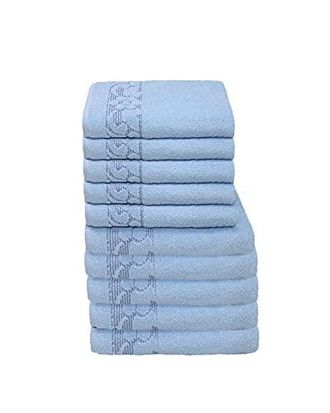 Italian Bed Linen 10 Stück Schwamm Kate, Baumwolle Frottee, Blaue Blume, 50x100cm