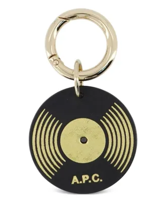 A.P.C. porte-cl&eacute;s &agrave; ornements en vinyle - Noir