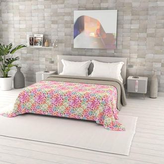 Italian Bed Linen Gedruckt Sommer steppdecke Fantasy, Polyester Füllung, Spring, 260x270cm