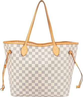 Louis Vuitton Crossbody Bags - Louis Vuitton Damier Azur Monogram Neverfull MM Sh - Gr. unisize - in Weiß - für Damen