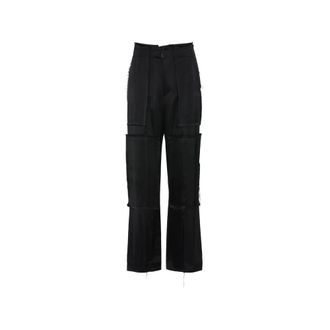 Maison Margiela Homme, Pantalons, Noir, Taille: M Straight Pantalons