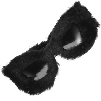 BESTONZON Lunettes de Soleil en Peluche Noires Dégradé Gris Accessoires de Fête Créatifs pour Anniversaires et Festivals Lunettes Originales Confortables et Lég